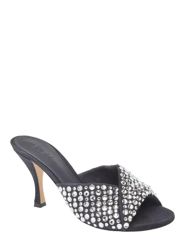 Bottega Veneta Blink Rhinestone Sandal - Shadow