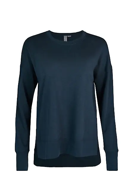 Sweaty Betty Relaxed-fit Cotton-blend Jumper - Navy Blue