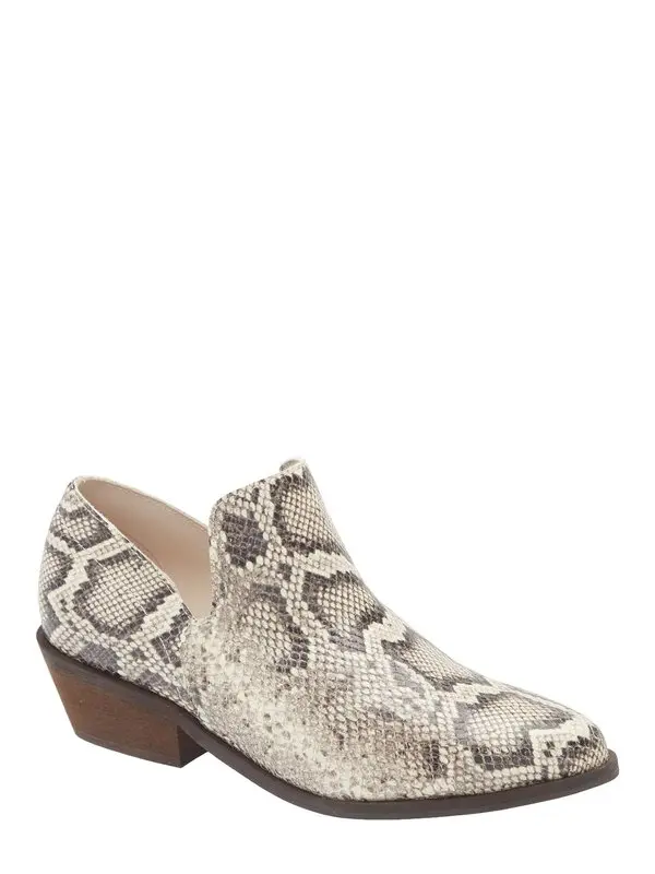 CHOCOLAT BLU Cori Ankle Bootie - Light Brown Embossed Snake
