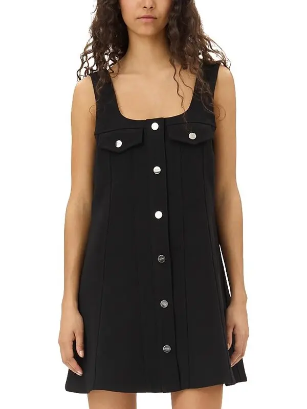 GANNI Sleeveless Mini Dress - Black