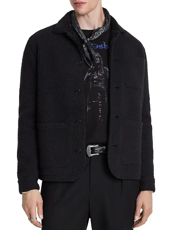 John Varvatos Kenmare Sherpa Quilted Chore Jacket - Black