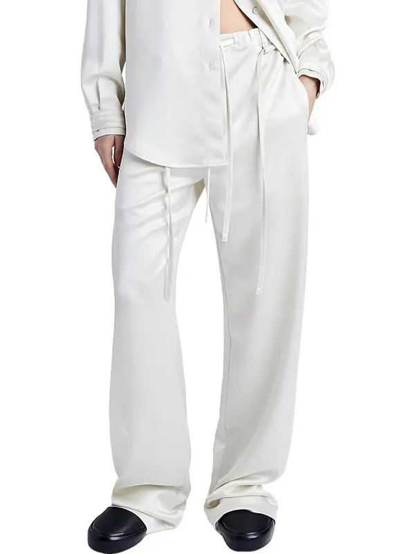 Proenza Schouler White Label Magnus Satin Wide-leg Pants - Enoki