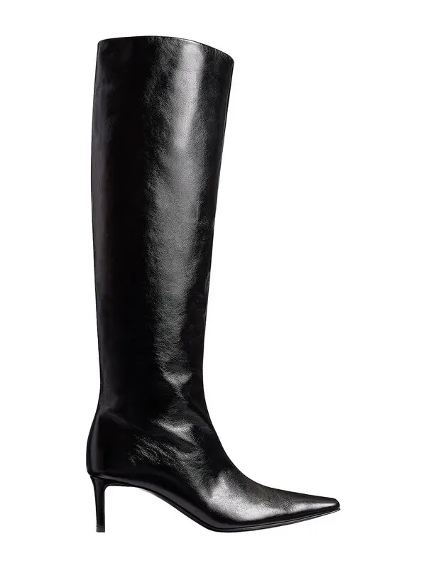 Khaite Ona Knee-high Leather Boots - Black