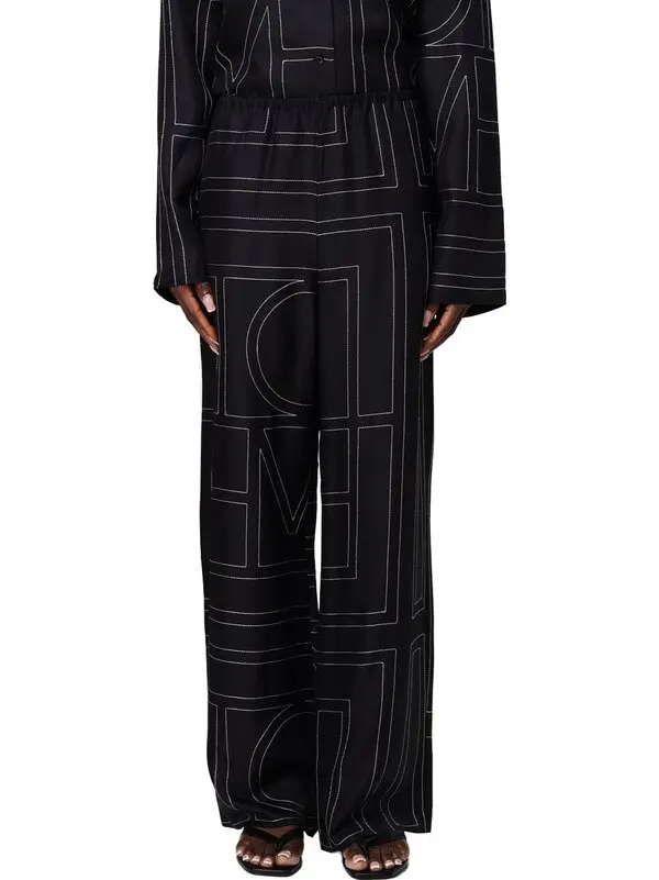 TOTEME Wide Leg Pants - Black