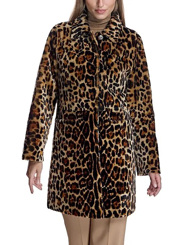 MAXIMILIAN Shearling Coat - Animal Print