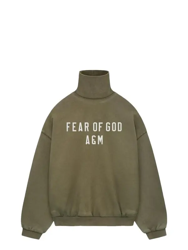 Fear Of God Essentials Heavy Fleece Turtleneck - Military