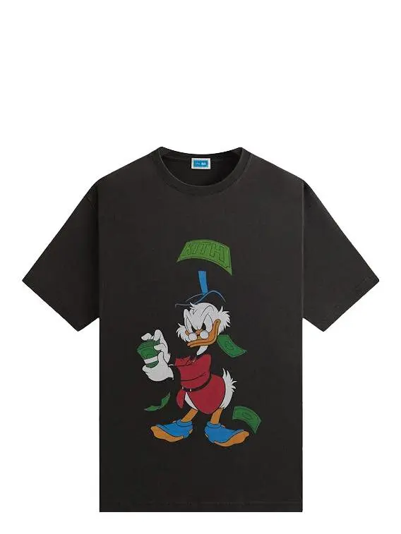 Kith Disney Donald Duck Scrooge Dollar Vintage Tee Shirt - Black