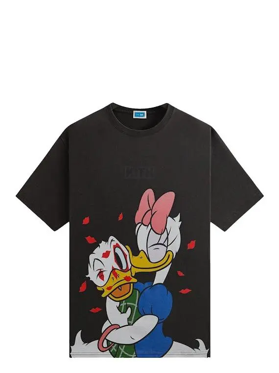 Kith Disney Donald Duck Smooch Vintage Tee Shirt - Black