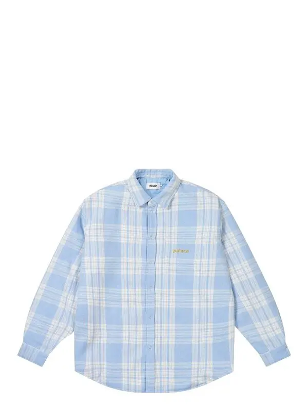 PALACE Check Insulated Shirt - Faint Blue