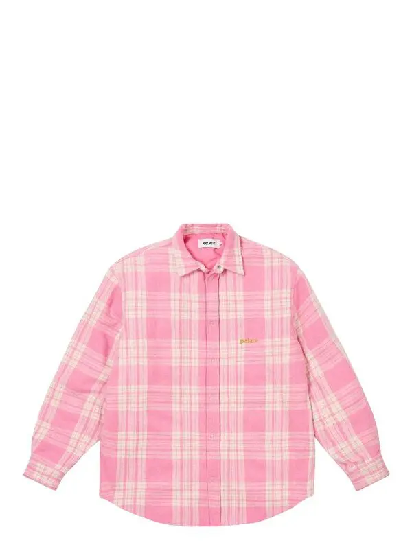 PALACE Check Insulated Shirt - Pink