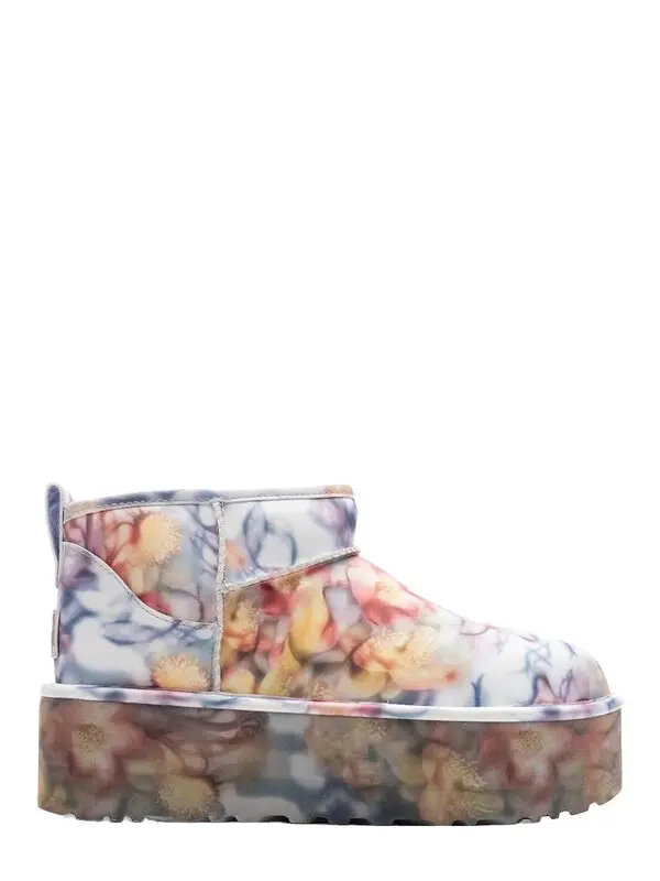 UGG Classic Ultra Mini Platform Boots - Light Blue/floral