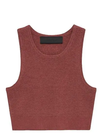 Fear Of God Essentials Waffle Sport Tank - Crimson