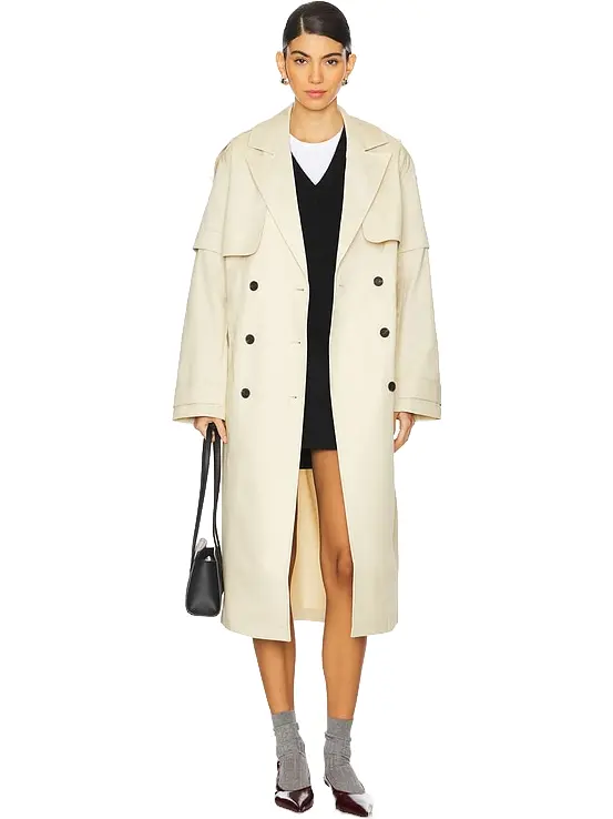 ALLSAINTS Clyde Trench - Ecru White