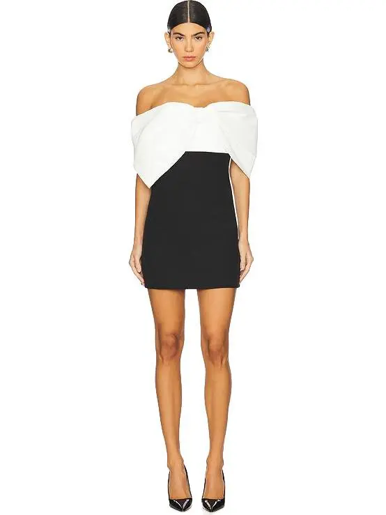 Rachel Gilbert Kace Mini Dress - Black & Ivory