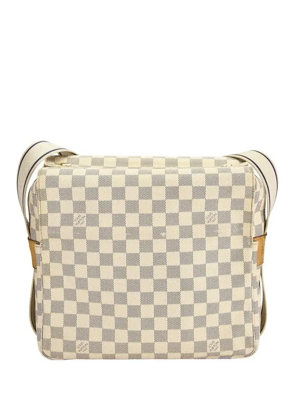 LOUIS VUITTON Damier Azur Naviglio Messenger Bag - White