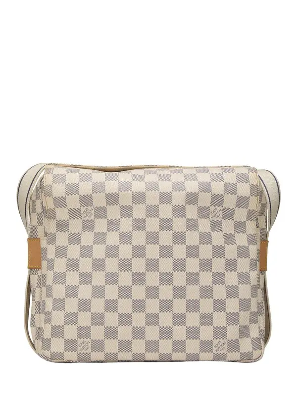 LOUIS VUITTON Damier Azur Naviglio Messenger Bag - White