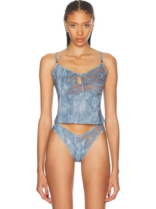 DIESEL® X Savage Fenty Rihanna Lace Sleep Cami - Blue