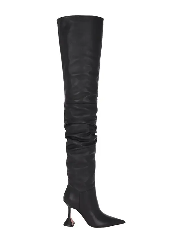 Amina Muaddi Olivia 95 Thigh High Boots - Black