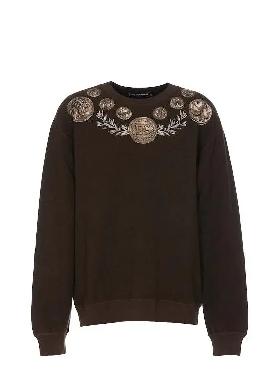 Dolce & Gabbana Graphic Print Sweatshirt - Brown