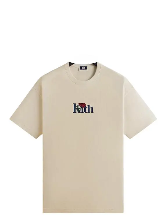 Kith Rose Serif Tee Shirt - Sandrift