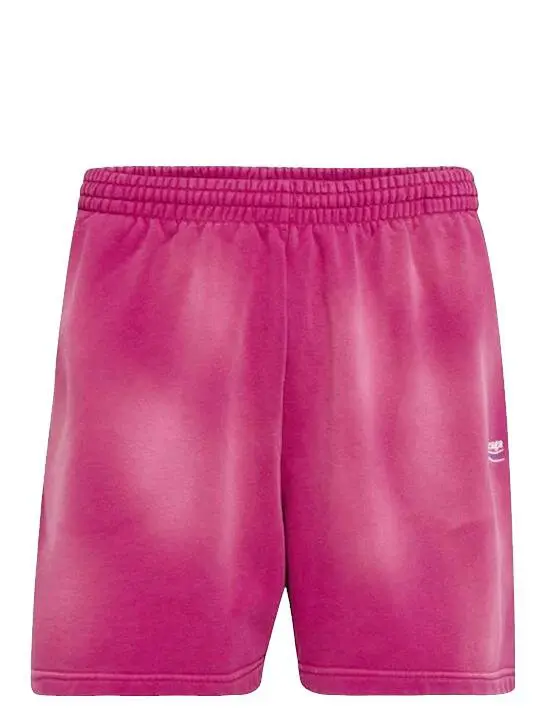 Balenciaga Campaign Logo Sweatshorts - Dark Fuchsia