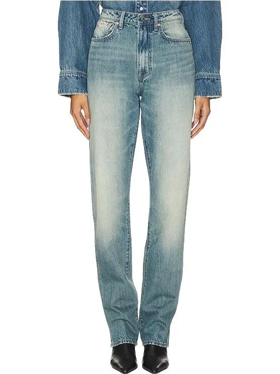GRLFRND Sara Super High-rise Straight Jeans - Denim-medium
