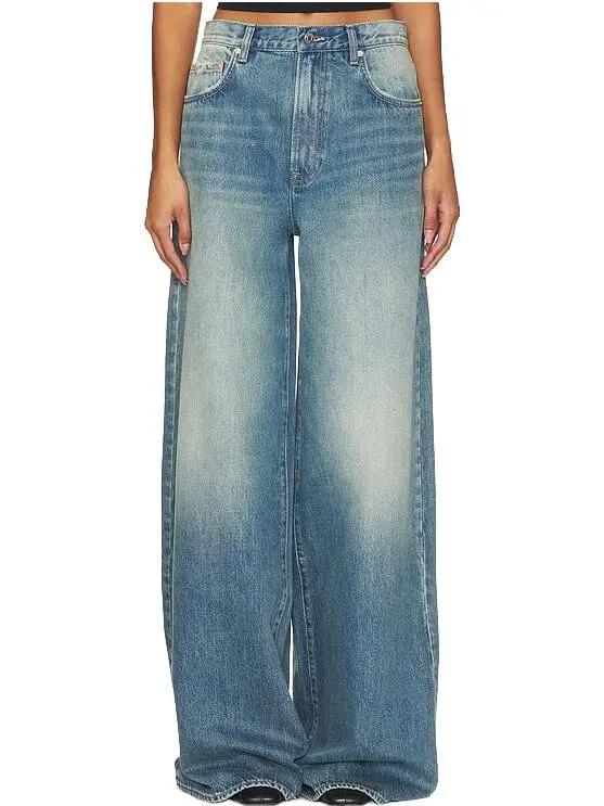 GRLFRND Luna Wide Leg Jeans - Denim-medium