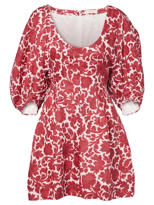 Faithfull The Brand Raynara Floral Linen Minidress - Multicoloured