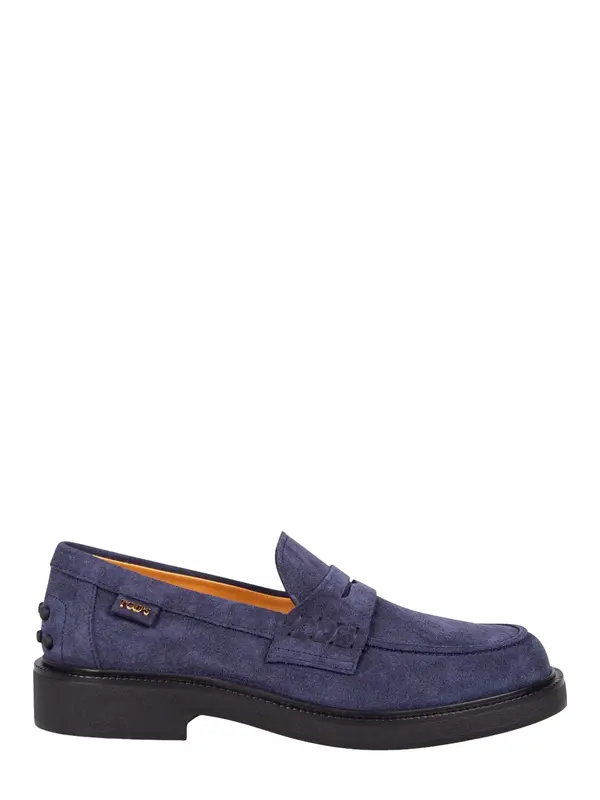TOD'S Penny-slot Suede Loafers - Blue