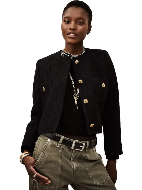Ba&sh Meredith Cropped Jacket - Black