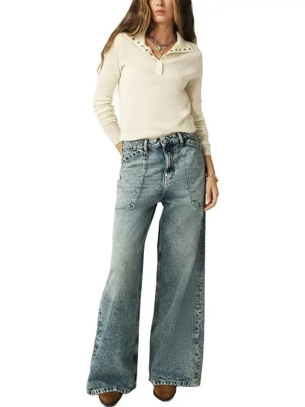 Ba&sh Mellou Wide-leg Jeans - Blue