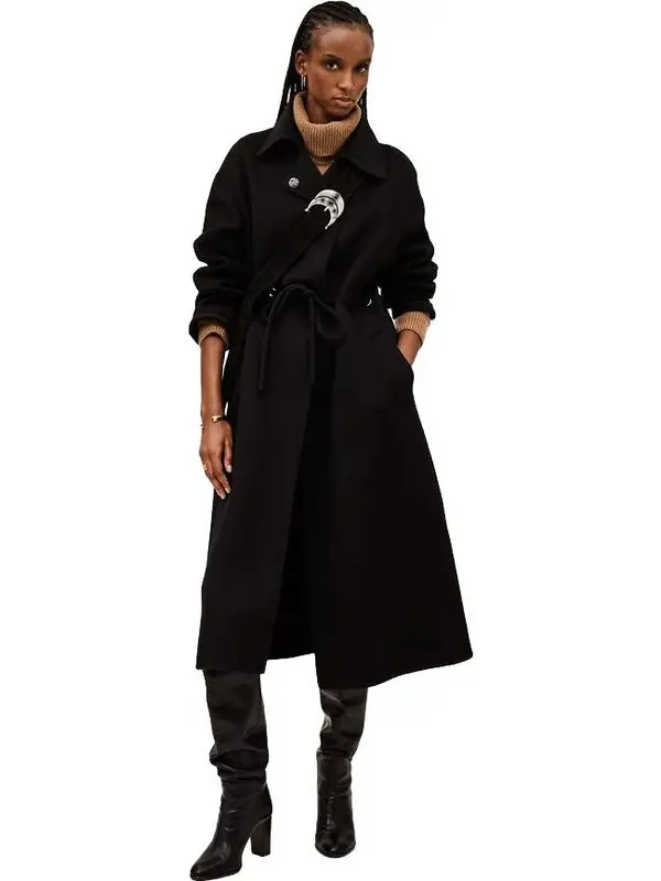 Ba&sh Kate Long Trenchcoat - Black