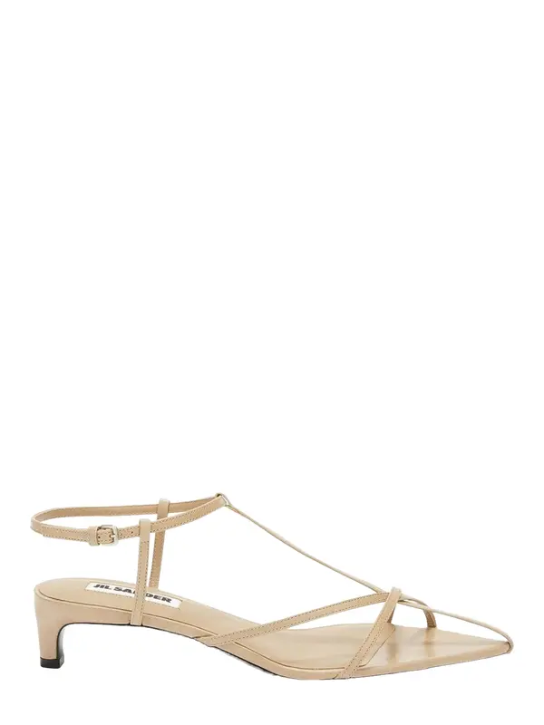 JIL SANDER Strappy Leather Sandals - Neutrals