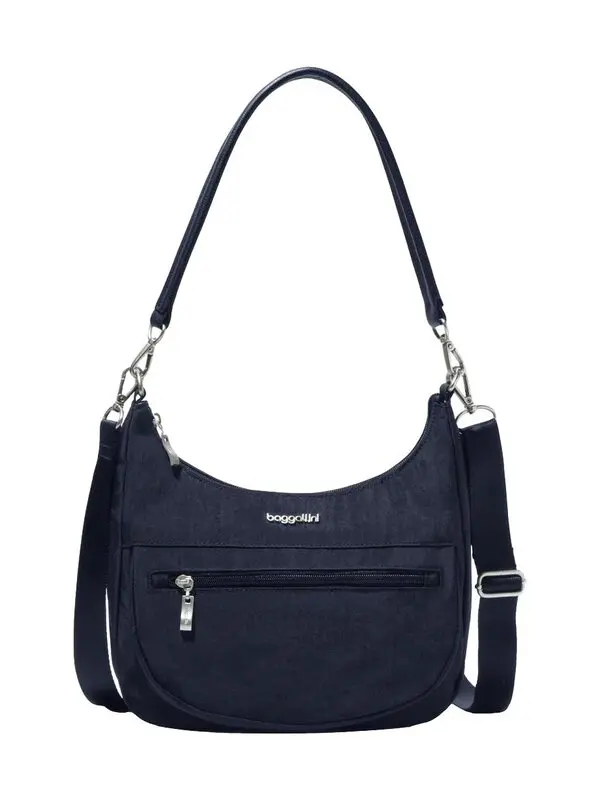BAGGALLINI Modern Pocket Half Moon Shoulder Bag - French Navy