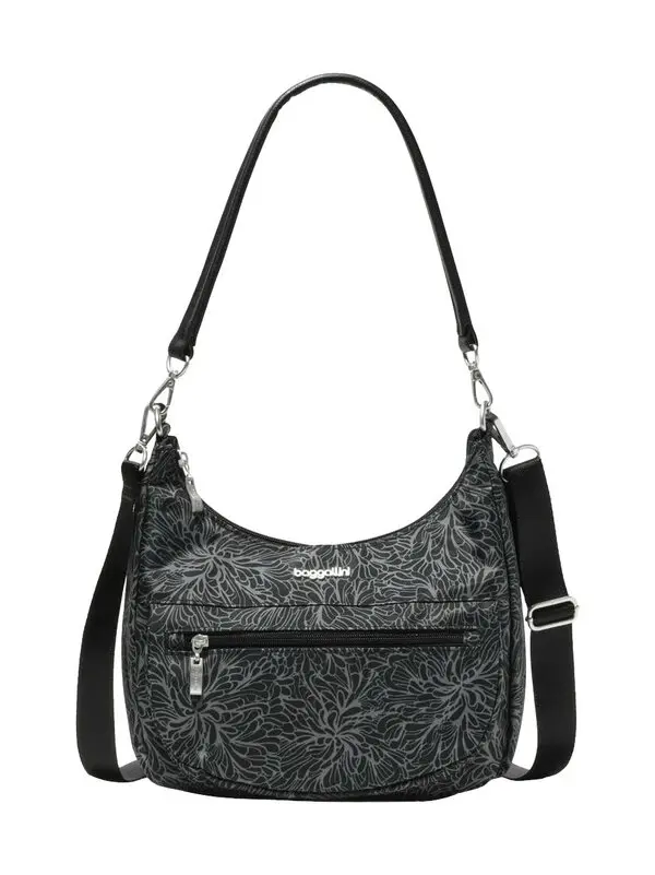 BAGGALLINI Modern Pocket Half Moon Shoulder Bag - Midnight Blossom