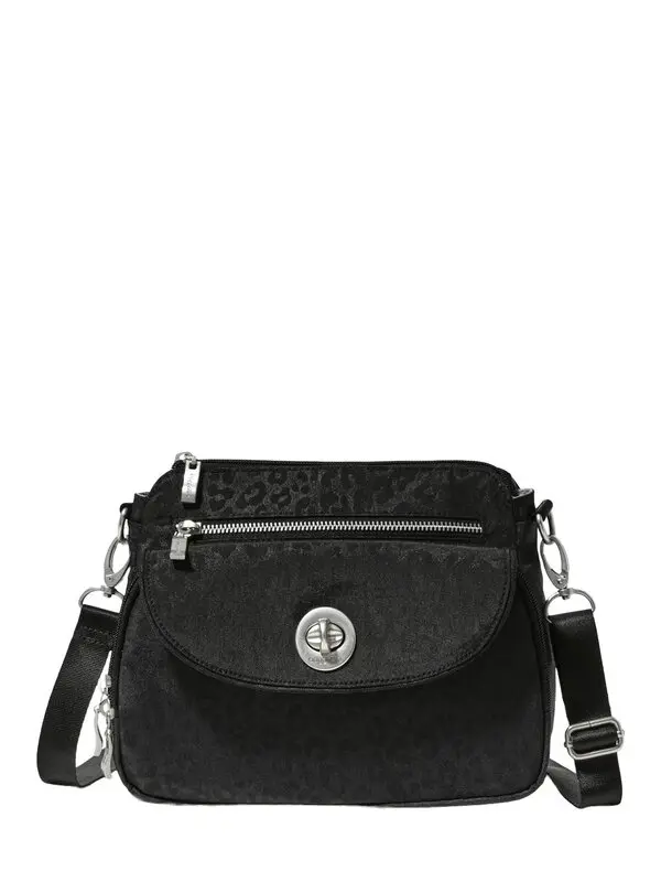 BAGGALLINI Calais Crossbody Bag - Black Cheetah Emboss