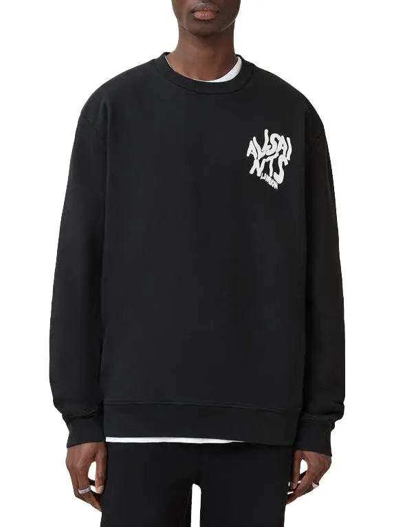 ALLSAINTS Orlando Logo Graphic Sweatshirt - Jet Black