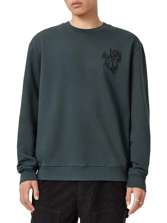ALLSAINTS Orlando Logo Graphic Sweatshirt - Sunil Blue