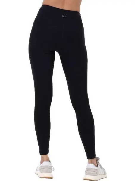 REBODY Phoenix Fleece Pocket Legging - Warm Black