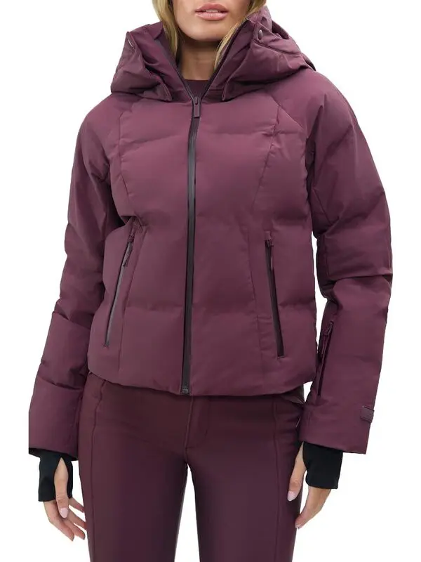 HALFDAYS Georgie Puffer Jacket - Glazed Cherry