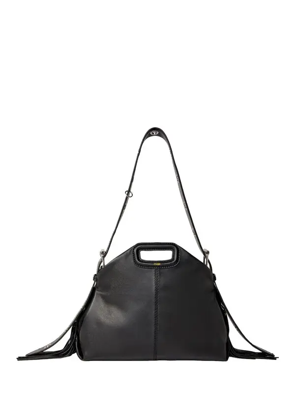 Maje Smooth Leather Miss M Bag - Black
