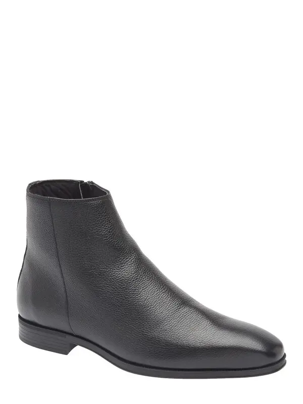 BOSS Theon Leather Ankle Boots - Blk