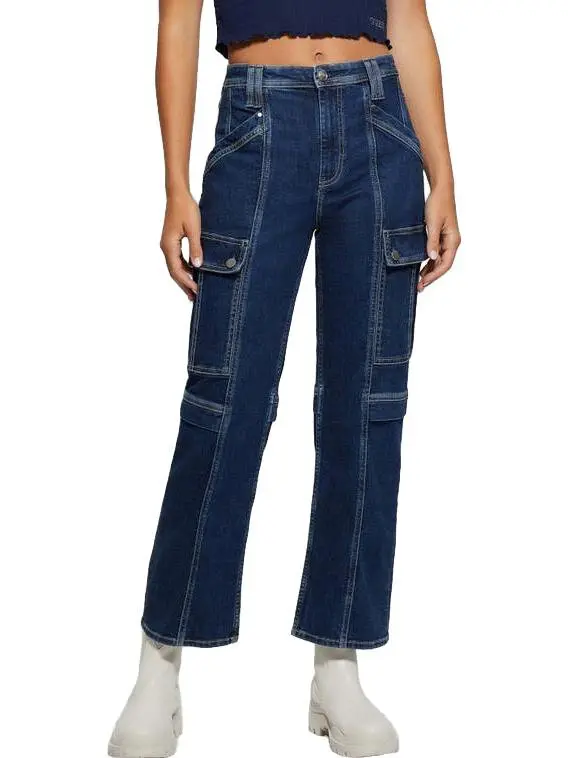 Guess 80s High-waist Cropped Cargo Jeans - Minimale