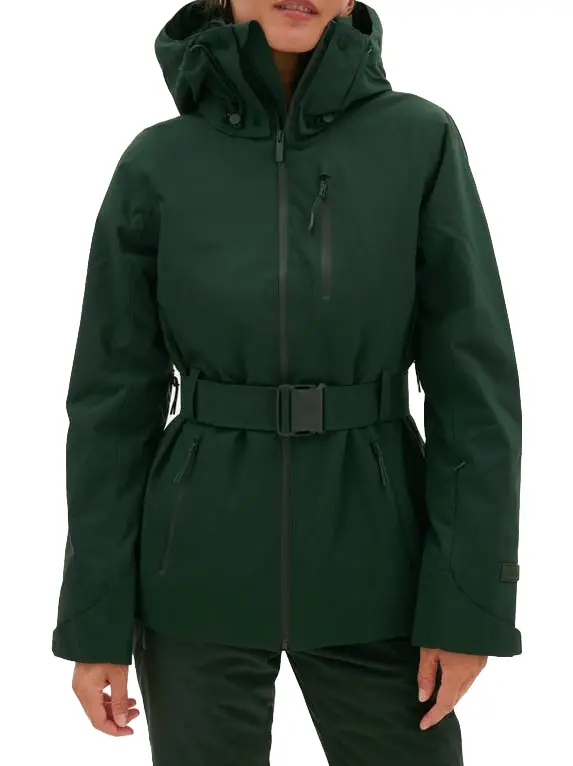 HALFDAYS Aston Belted Ski Jacket - Alpine Green