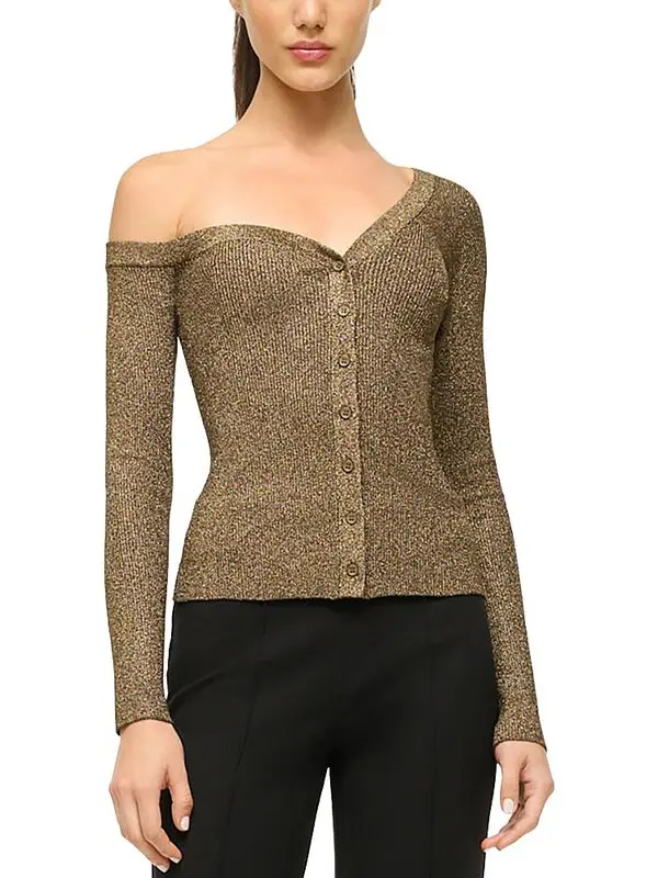 Staud Craftsman Sweater - Metallic Gold