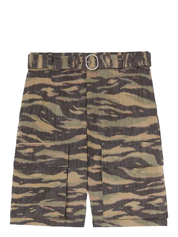 JIL SANDER Camouflage-print Shorts - Brown