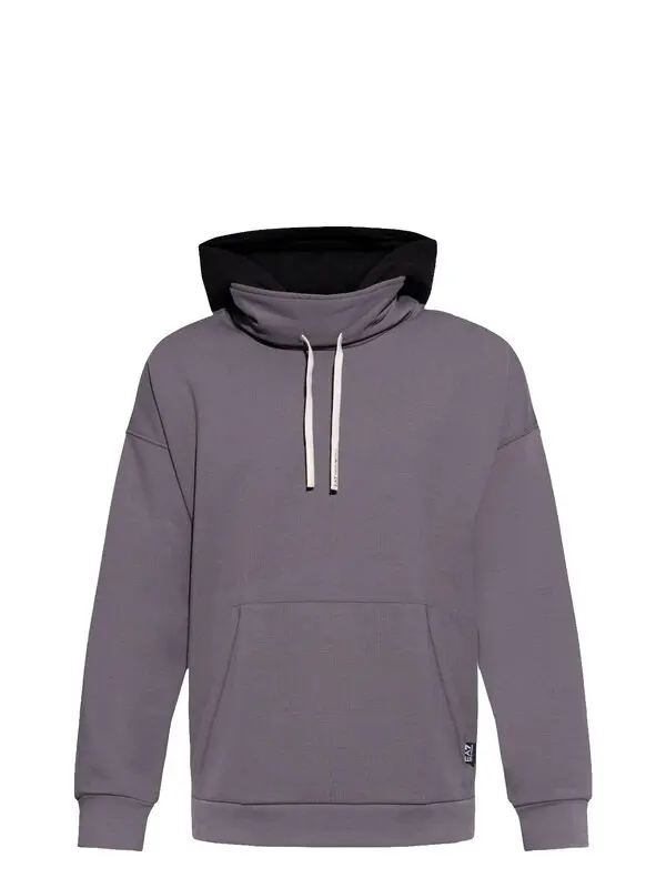 EA7 Graphic Print Hoodie - Grey