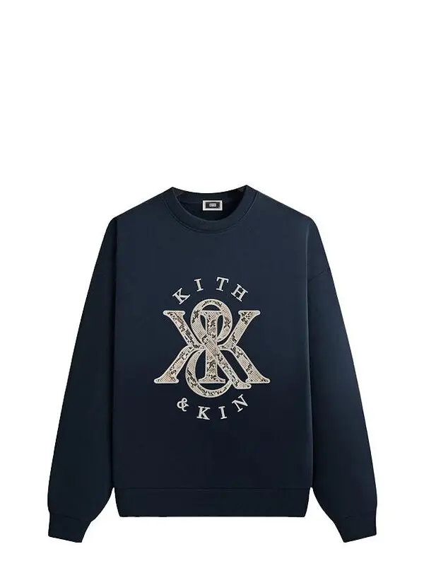 Kith K&k Python Nelson Crewneck Sweatshirt - Nocturnal