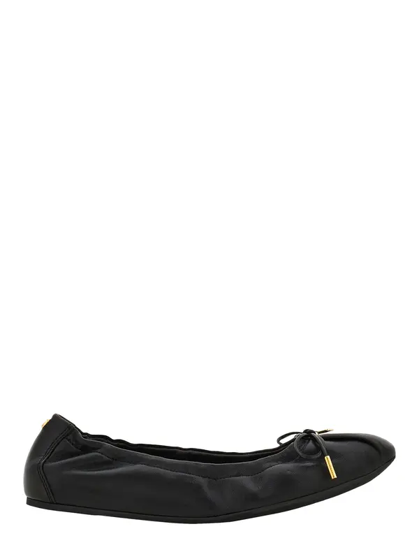 FERRAGAMO Elasticated Ballerina Flat - Black