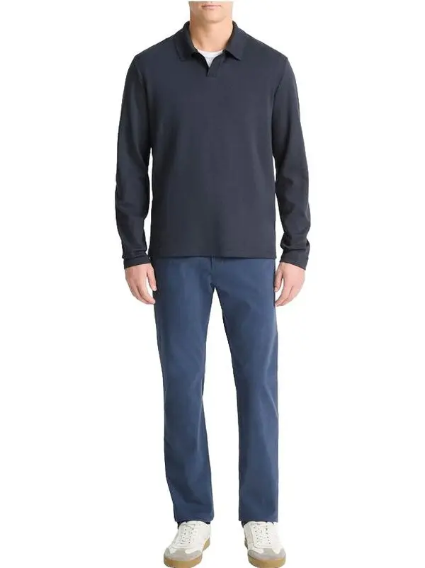 Vince Milano Pima Cotton-blend Johnny-collar Shirt - Black
